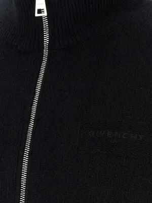 Givenchy Zip-up Turtleneck Cardigan In A Wool And Cashmere Blend