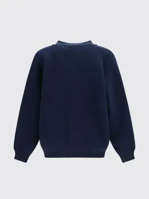 LANEUS V-neck Wool Cardigan With Button Closure