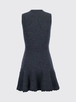 SELF-PORTRAIT Sleeveless A-line Mini Dress With Buttoned Patch Pockets