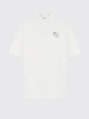 Off-White Bowling Shirt In Modal And Silk Blend With Rear Arrow Logo