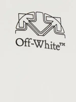 Off-White Bowling Shirt In Modal And Silk Blend With Rear Arrow Logo