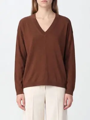SEMICOUTURE Pure Virgin Wool V-neck Jumper With Dropped Shoulders