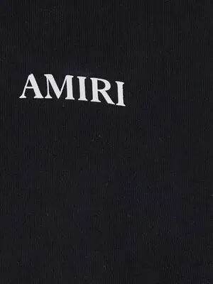 Amiri Jersey Zip-up Hoodie With Concealed Zipper And Contrast Logo