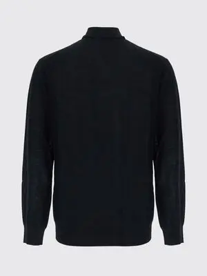 KANGRA Extrafine Merino Wool Turtleneck Sweater With Ribbed Trims - Black