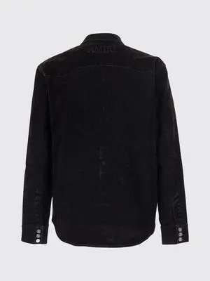 Amiri Cotton Denim Shirt With Patch Pockets And Classic Collar - Brown
