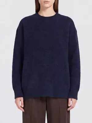 Max Mara Pure Yak Crewneck Jumper With Dropped Shoulders And Ribbed Trims