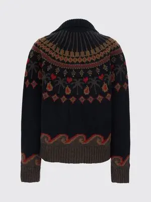 Alanui Jacquard Virgin Wool V-neck Cardigan With Buttons