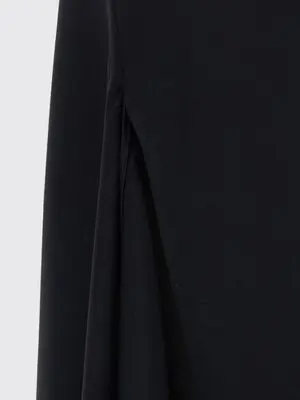 Givenchy High-waisted Asymmetric Wool Midi Skirt With Front Slit