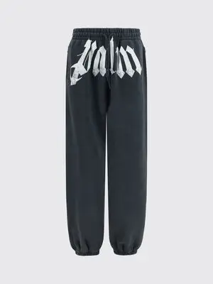 Palm Angels Cotton Track Trousers With Elasticated Waist And Contrast Logo