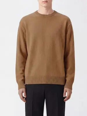 Celine 100% Cashmere Crewneck Jumper With Ribbed Trims - Beige