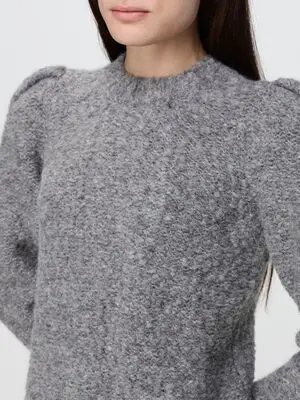 Isabel Marant Étoile Ruched-shoulder Virgin Wool Crewneck Sweater - Beige