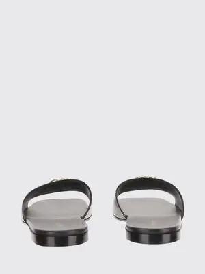 Gucci Gg Marmont Nappa Leather Low-heeled Monogram Mules - Black