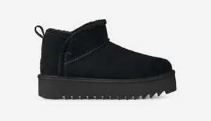 UGG Ultra Mini Aiyanna Platform Classic Boots - Black