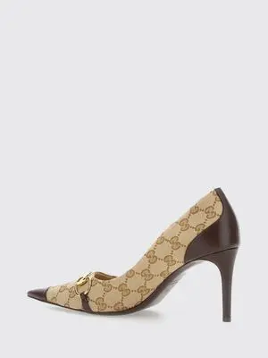 Gucci Gg Jacquard Pumps With Horsebit Detail And Stiletto High Heel