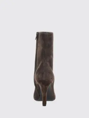 Saint Laurent Jill Suede Ankle Boots With Stiletto Heel