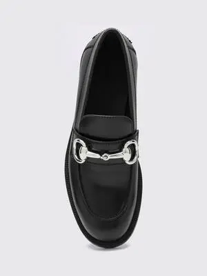 Gucci Boulevard Smooth Leather Loafers With Gold-tone Horsebit - Black