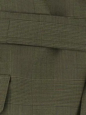Max Mara Prince Of Wales Check Wool Robe Blazer