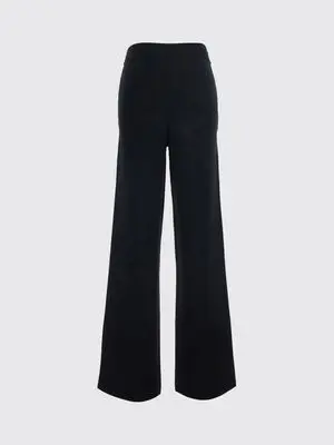 Max Mara High-waisted Wide Leg Knit Trousers In A Wool Blend - Black