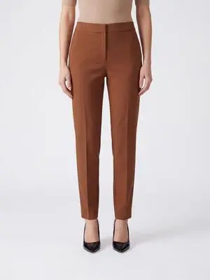 Max Mara Acino Mid-rise Slim Fit Skinny Wool Trousers - Brown