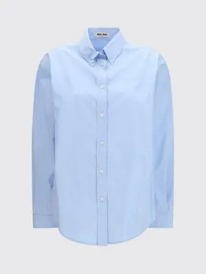 Miu Miu Cotton Poplin Shirt - Blue