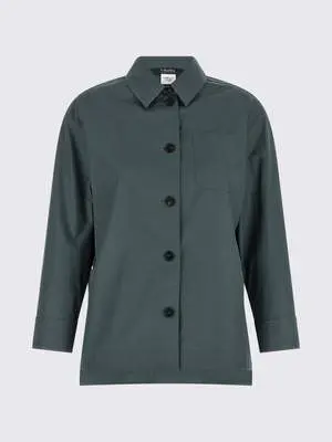 Max Mara Cotton Shirt With French Collar And Patch Pocket