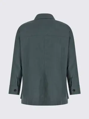 Max Mara Cotton Shirt With French Collar And Patch Pocket