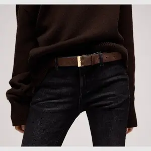 Gucci Belt With Squared Buckle, Suede