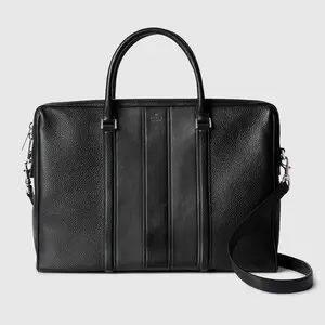 Gucci Web Trademark Medium Briefcase Leather - Black