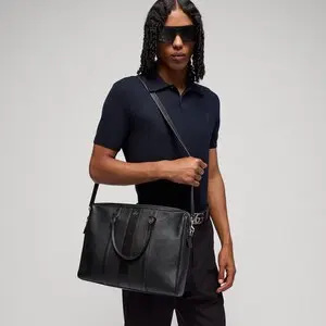 Gucci Web Trademark Medium Briefcase Leather