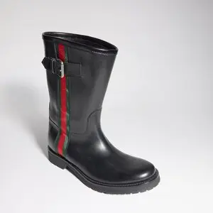 Gucci Boot With Web Leather