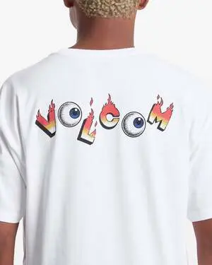 Volcom Featured Artist Daniel Shepard Walleye Short Sleeve Tee - White