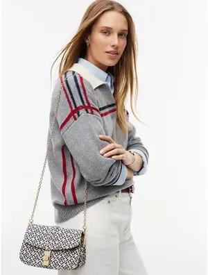 Tommy Hilfiger Jacquard Monogram Turnlock Crossbody