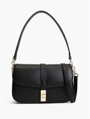 Tommy Hilfiger Monogram Turnlock Crossbody Bag - Black