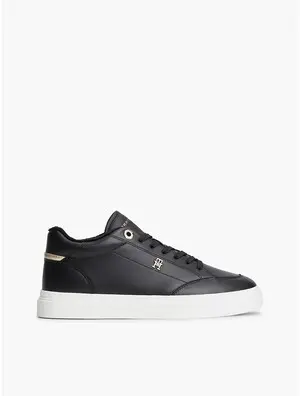 Tommy Hilfiger Fleece-lined Leather Cupsole Sneaker - Black