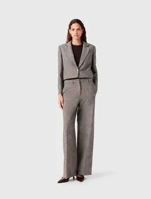 Maje Checked Suit Trousers