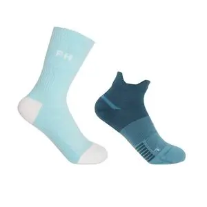 PEPER HAROW - MADE IN ENGLAND Reversible Luxury Sports & Dual Trainer Walking Socks Bundle - Blue