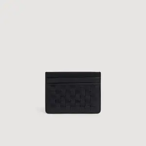 Sandro Braided Leather Card Holder