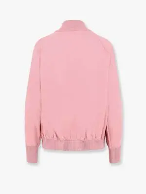 Miu Miu Silk Blend Cardigan With Embroidered Logo Patch - Multicolor