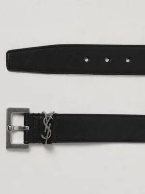 Saint Laurent Monogram Lambskin Leather Belt