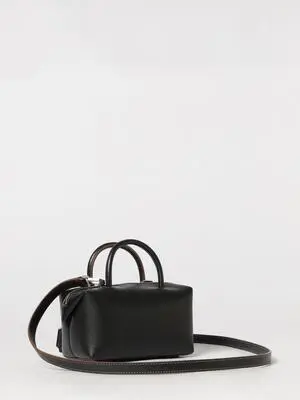 Max Mara Holdall Mini Smooth Leather Boston Bag With Charm - Black