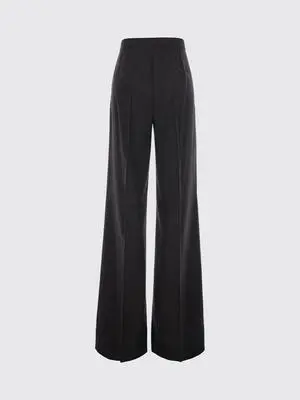 Max Mara High-waisted Flared Criªpe Trousers With Slash Pockets - Brown