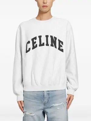 Celine Logo Cotton Sweatshirt - Multicolor