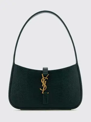 Saint Laurent Le 5 I  7 Mini Bag In Lizard-effect Leather With Monogram - White
