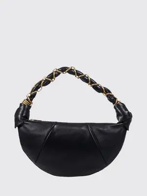 Saint Laurent Amalia Lambskin Hobo Bag With Woven Handle