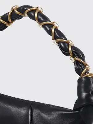 Saint Laurent Amalia Lambskin Hobo Bag With Woven Handle