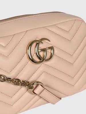 Gucci Gg Marmont Chevron Matelasse Nappa Camera Bag - Pink