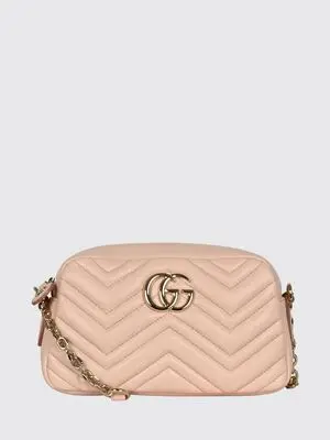 Gucci Gg Marmont Chevron Matelasse Nappa Camera Bag - Pink