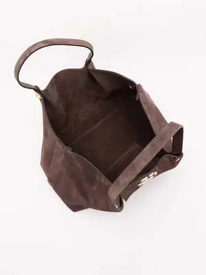 Valentino Garavani Large Shopping Bag In Soft Suede - Multicolor