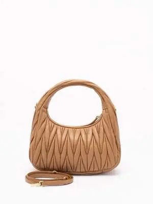 Miu Miu Wander` Matelassé Leather Hobo Bag