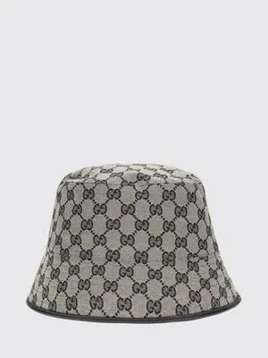 Gucci Gg Supreme Monogram Bucket Hat With Medium Brim